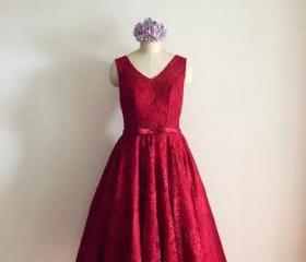 Chic Burgundy Homecoming Dress, Lace Short Junior Prom Dress ,8th Grade ...