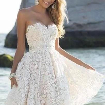 Short Graduation Dress,lace Graduation Dress,sweetheart Prom Dress on ...